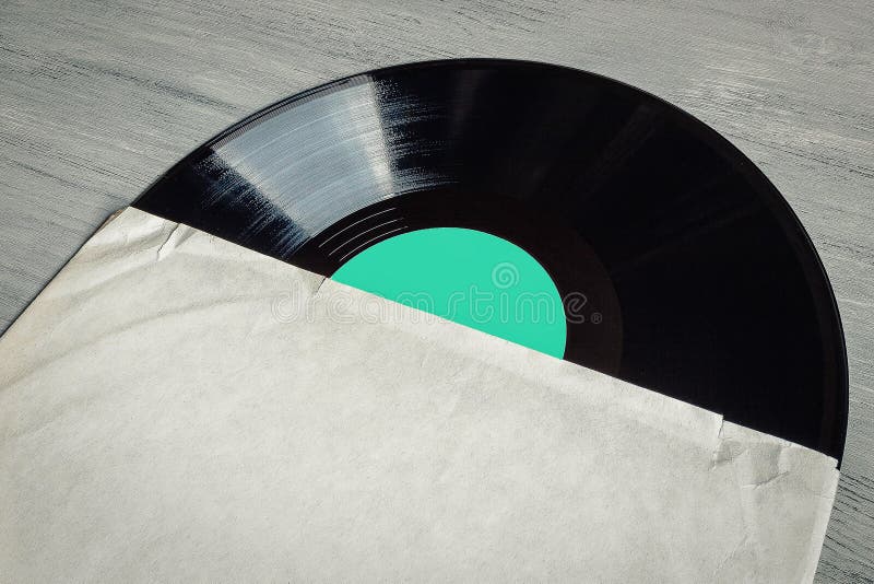 Vinyl Record in Paper Envelope Stock Photo - Image of cover, melody ...