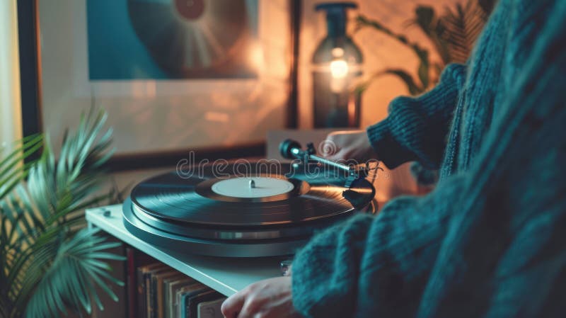 The Vinyl Record Player. AI Generated Stock Image - Image of record ...