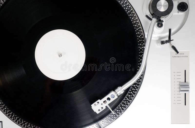 Vinyl record on the player stock image. Image of deck - 73230733