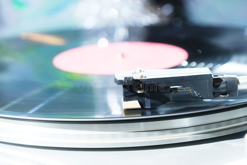 Vinyl record player stock photo. Image of listen, grunge - 207411226