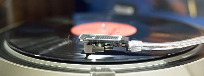 Vinyl Record Player, Bright Lights Disco-bokeh. Stock Photo - Image of ...