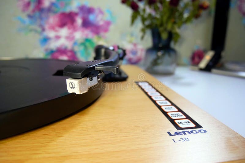 A Vinyl Record Player. Details and Close-up of the Vinyl Player ...