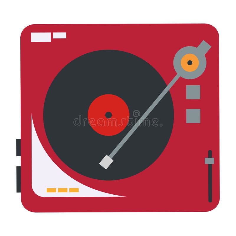 Vinyl record player icon stock illustration. Illustration of rock ...