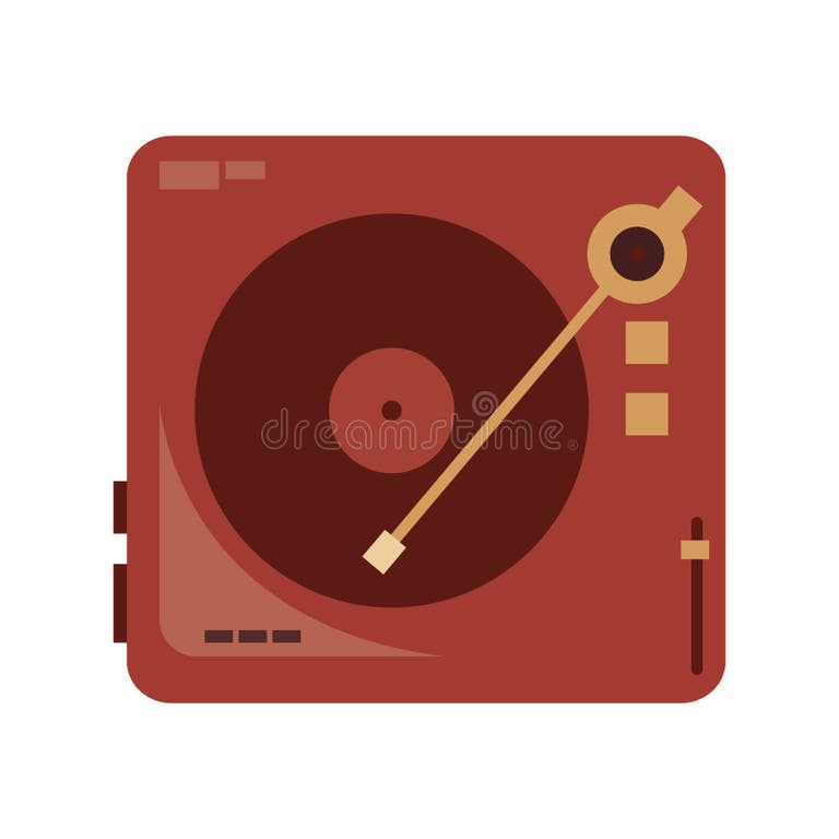 Vinyl record player icon stock illustration. Illustration of ...