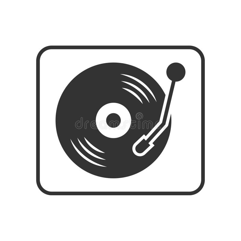Vinyl Record Player Icon Vector Design Templates Stock Vector ...