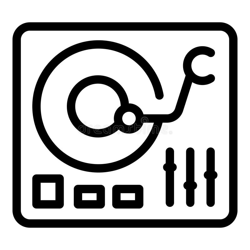 Vinyl Record Player Playing Music with Buttons and Slider Controls ...