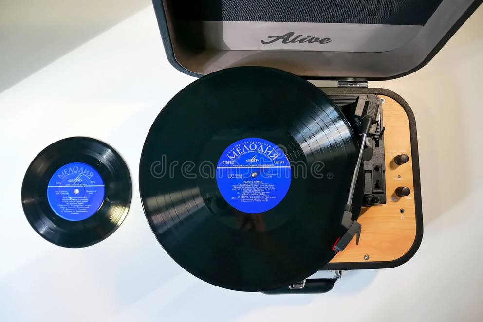 A Vinyl Record Player in a Portable Suitcase. Vinyl Disc Player ...