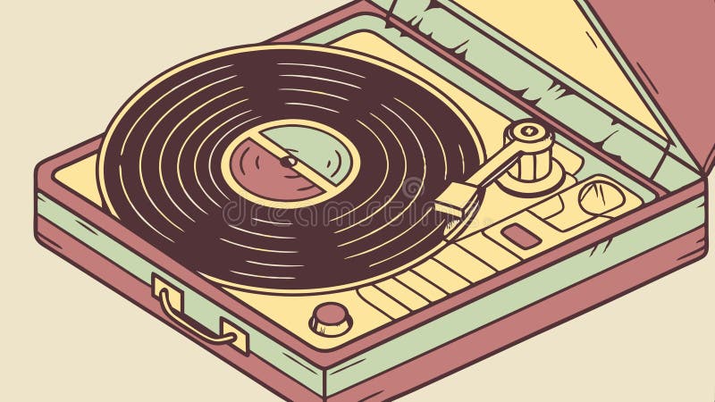 Vinyl Record Player, Retro Music and Analog Sound System Vector Design ...