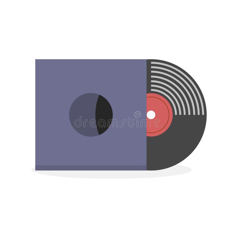 Vinyl Record, Retro Concept, Simple Vector Stock Illustration ...