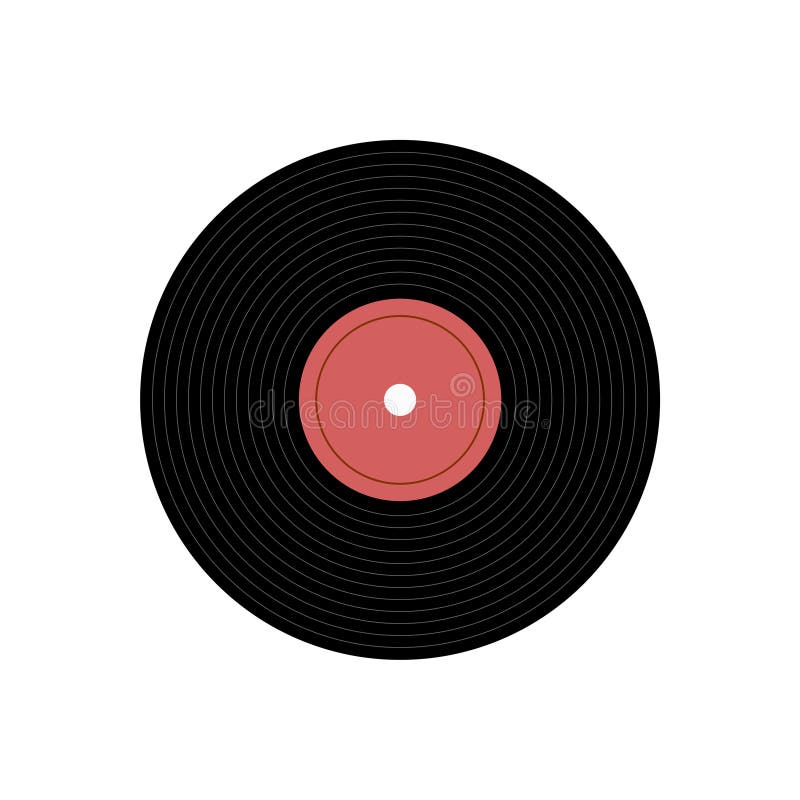 Vinyl Record, Retro Concept, Simple Vector Stock Illustration ...