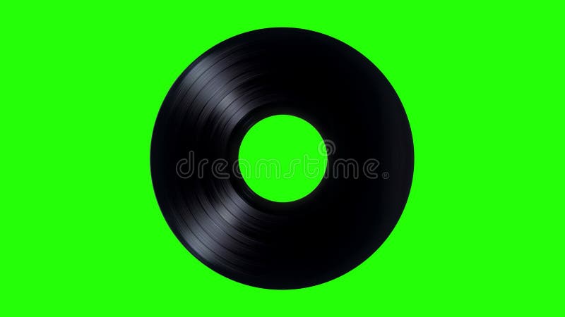 Vinyl Record is Rotating on a Green Screen. 4K Stock Footage - Video of ...