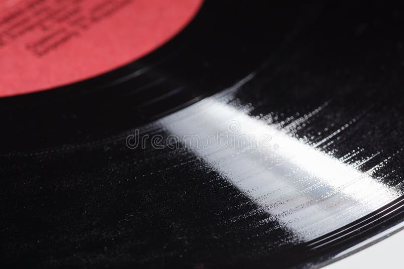 Vinyl Record with Scratches and Dust on the Table. Stock Photo - Image ...