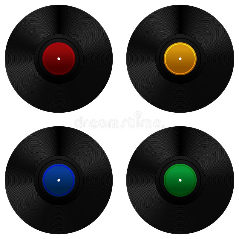 Vinyl record set stock illustration. Illustration of disk - 90283604