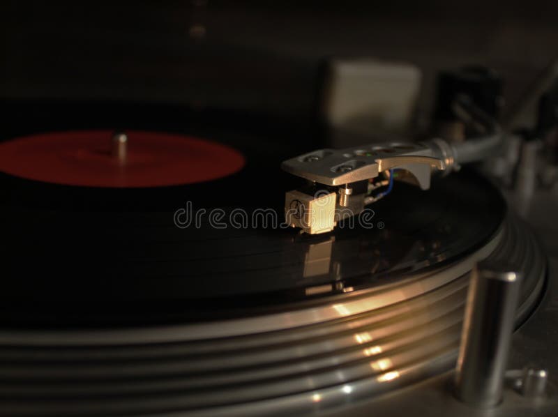 Vinyl Record Spinning on the Player Stock Image - Image of disk, play ...