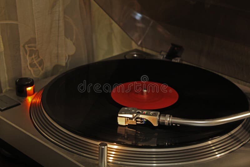 Vinyl Record Player Spinning The Disc Stock Photo - Image of disc ...