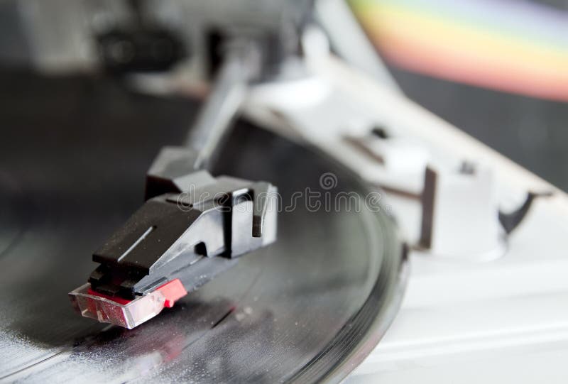 Vinyl Record Spinning on Turntable Stock Photo - Image of close, disk ...