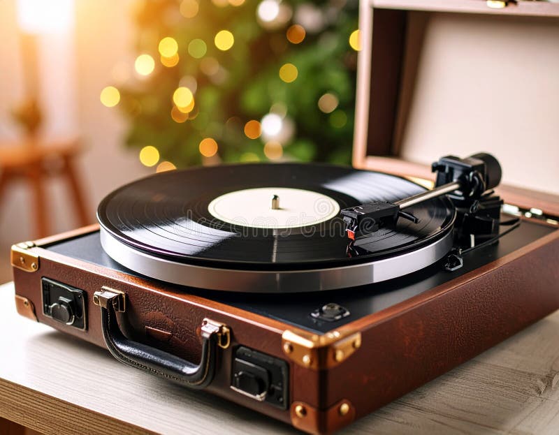 Vinyl Record on the Turntable, AI Generated Stock Illustration ...