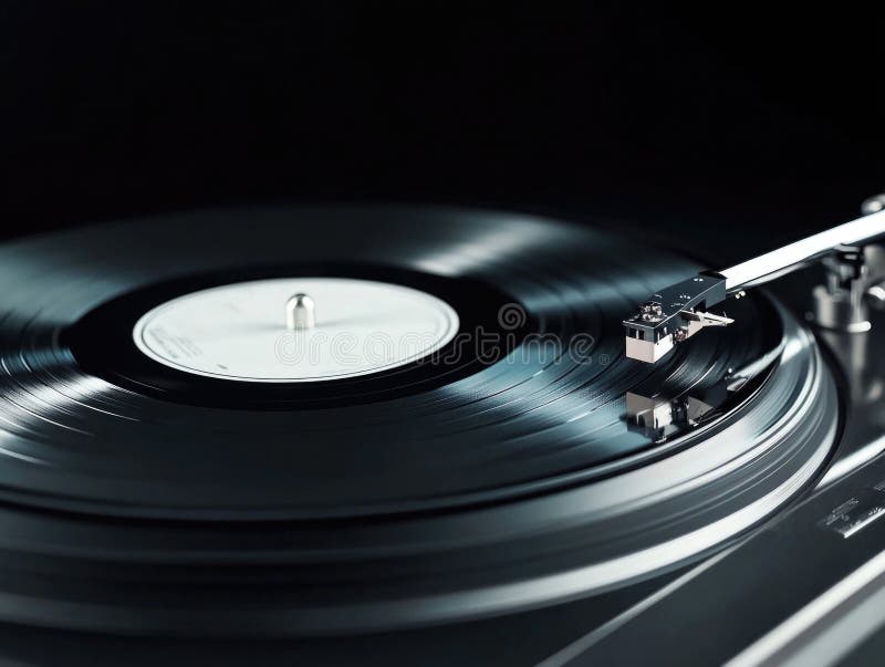 Vinyl Record on Turntable stock photo. Image of vinyl - 374125352