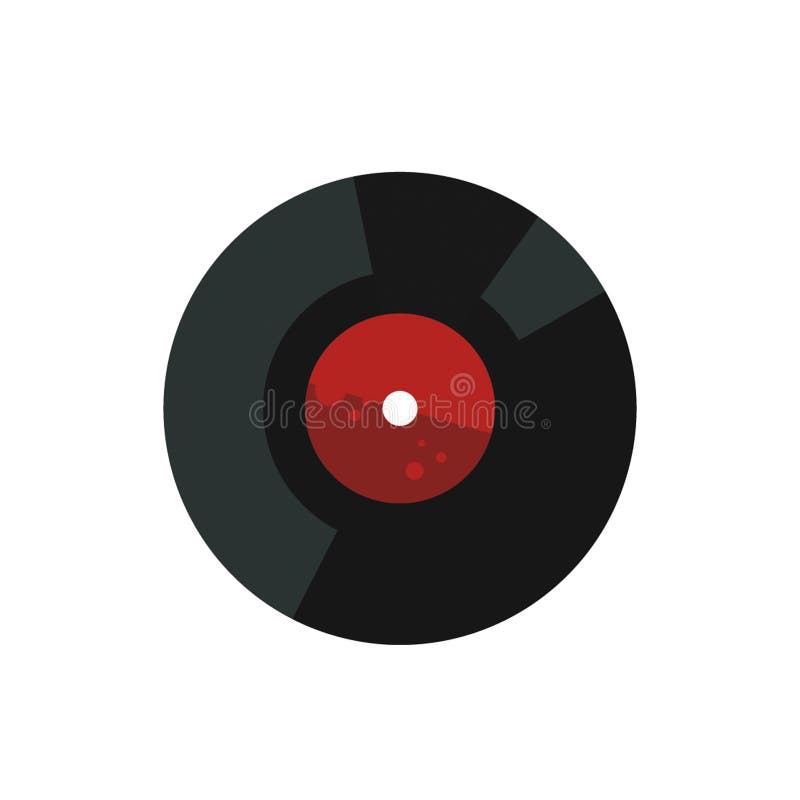 Vinyl record - vector icon stock vector. Illustration of sound - 350294254