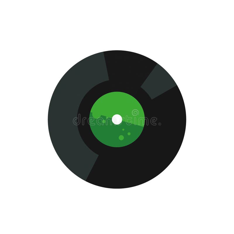 Vinyl record - vector icon stock vector. Illustration of single - 350294310