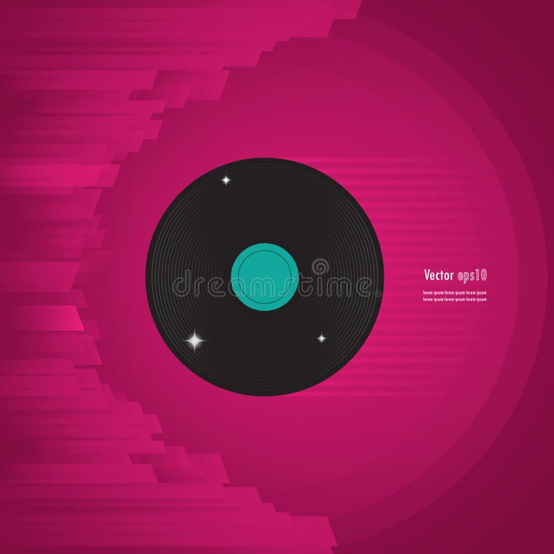 Vinyl Record. Vector Illustration Decorative Background Design Stock ...