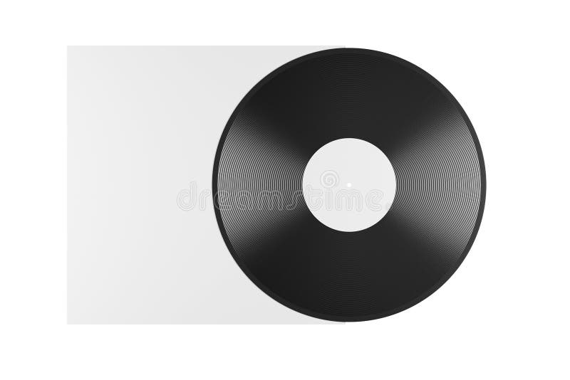 Vinyl Record on White Background 3d Render. Stock Illustration ...