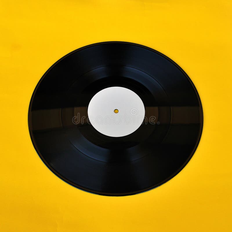 Vinyl Record White Label Promo Stock Image - Image of blank, closeup ...