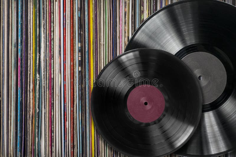Vinyl Record Withf a Collection of Albums Stock Image - Image of vinyle ...