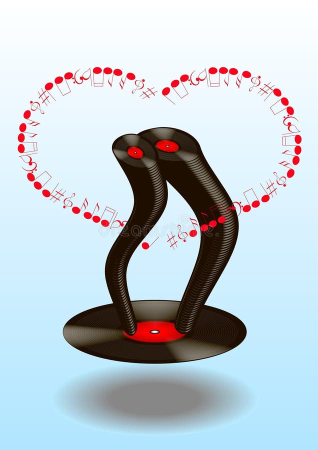 Vinyl records stock vector. Illustration of blue, music - 17781036