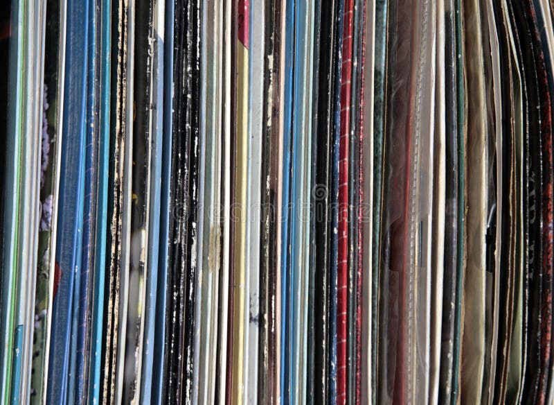 Vinyl records stock image. Image of colors, black, colour - 1687917
