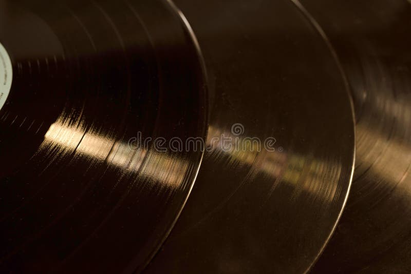 Vinyl Records Close-up on a Dark Background Stock Photo - Image of ...