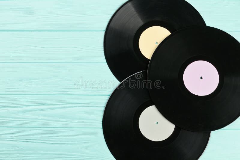 Vinyl Records and Copy Space. Stock Photo - Image of media, retro ...