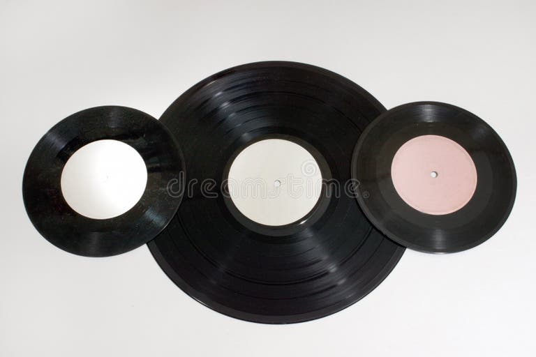 Vinyl Records of Different Sizes Stock Photo - Image of entertainment ...
