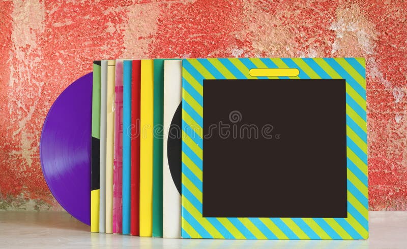Old Vinyl Record Cases for Sale in Music Store Editorial Stock Image ...