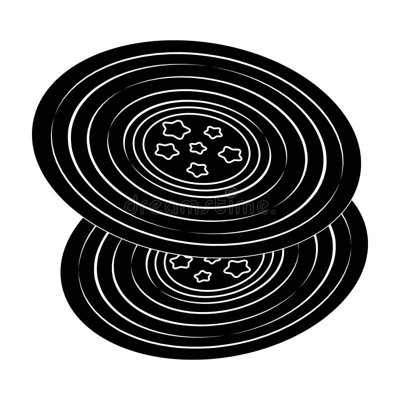 Vinyl Records.Hippy Single Icon in Black Style Vector Symbol Stock ...
