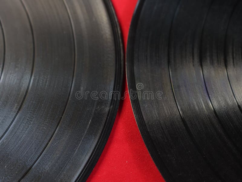 Vinyl Records Old Music Format Turntables Long Play Stock Photo - Image ...