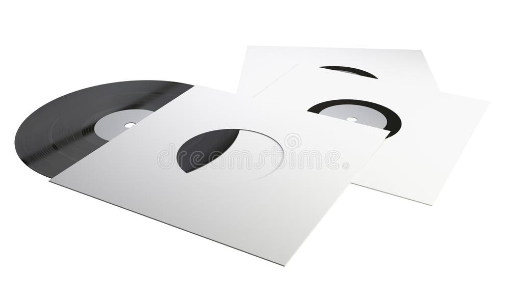 Vinyl Records in the Packages Stock Illustration - Illustration of ...