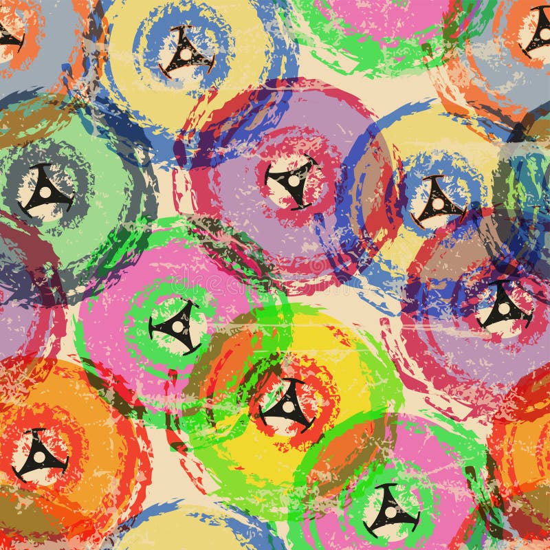 Seamless Vinyl Records Pattern or Background Stock Vector ...