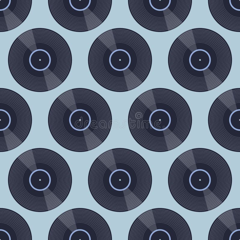 Seamless Vinyl Records Pattern or Background Stock Vector ...