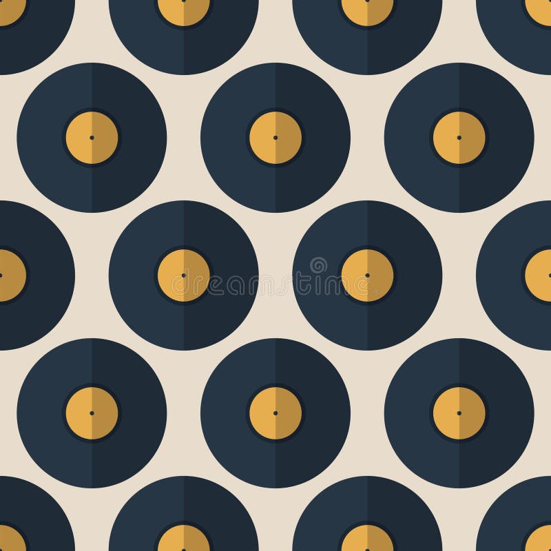 Seamless Vinyl Records Pattern or Background Stock Vector ...