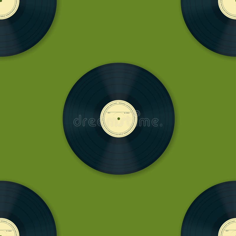 Seamless Vinyl Records Pattern or Background Stock Vector ...