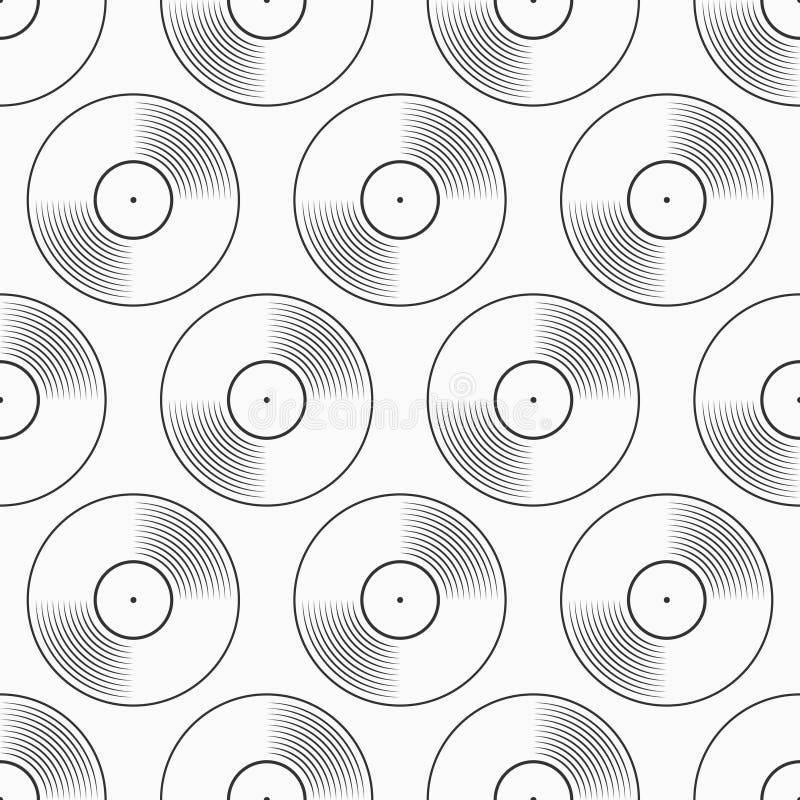 Seamless Vinyl Records Pattern or Background Stock Vector ...