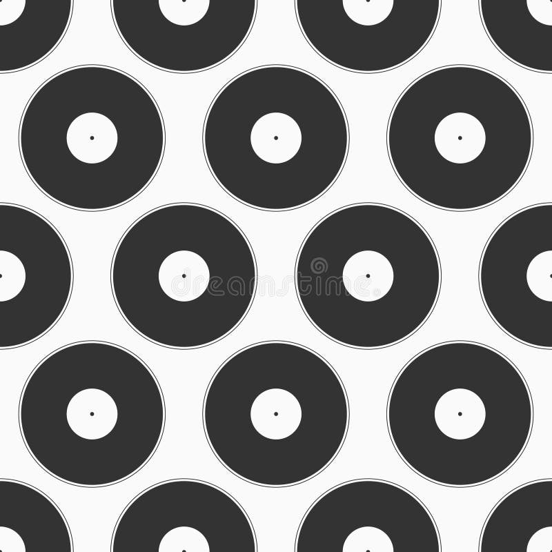 Seamless Vinyl Records Pattern or Background Stock Vector ...
