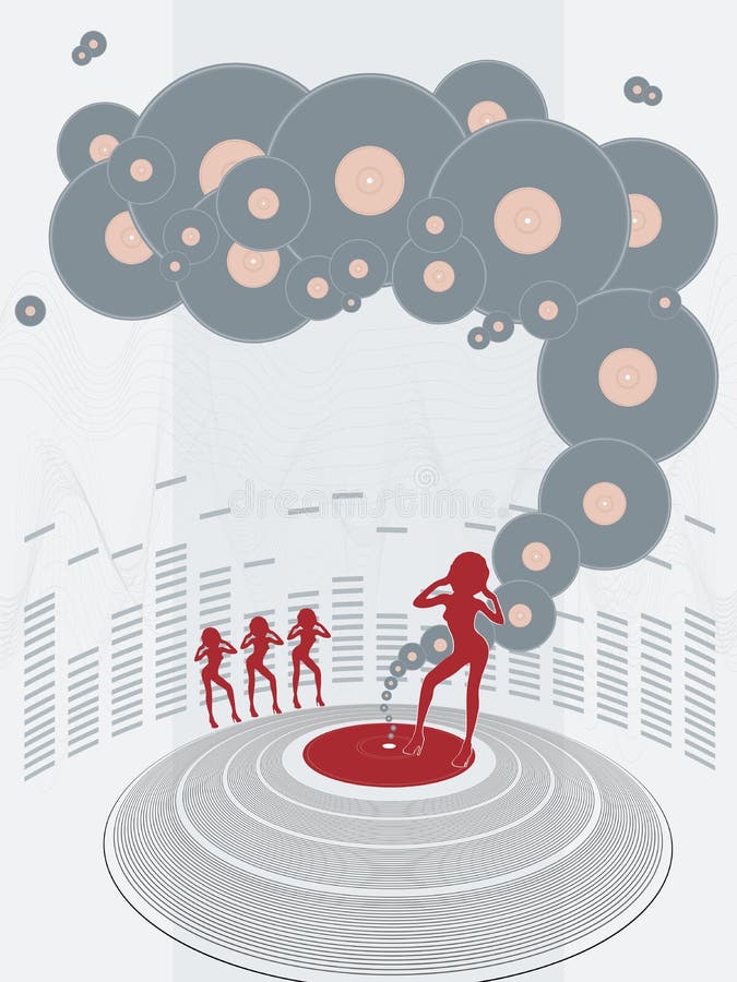 Vinyl Retro Party stock vector. Illustration of disco - 14529663