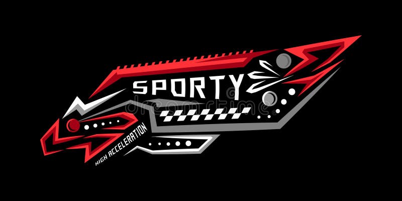 Vinyl Sticker Abstract Style Sport Car Wrap Design Stock Vector ...