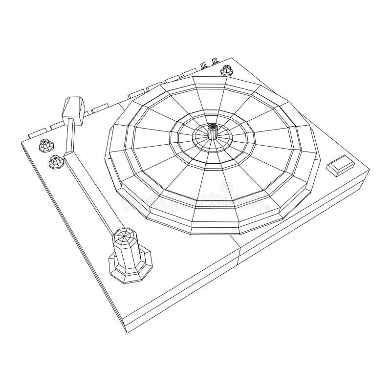 Vinyl Turntable Audio Device Stock Vector - Illustration of album ...