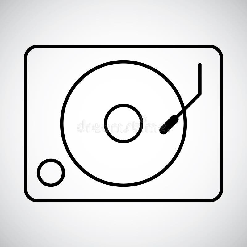 Records Player Outline Stock Illustrations – 77 Records Player Outline ...