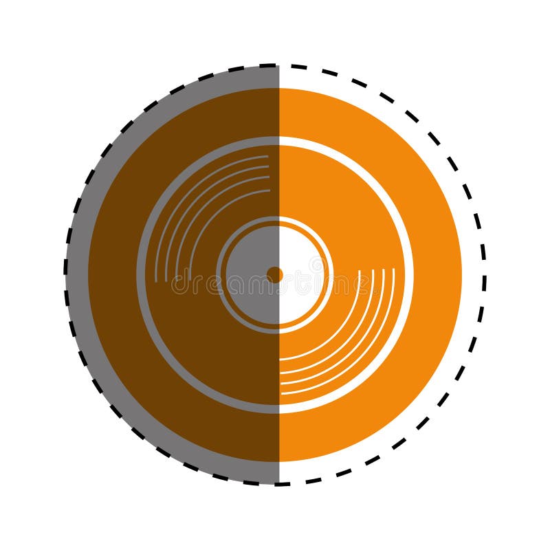 Vinyl vintage record stock vector. Illustration of round - 82027892