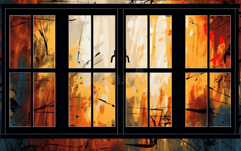 Vinyl Window on Generative Ai. Stock Illustration - Illustration of ...