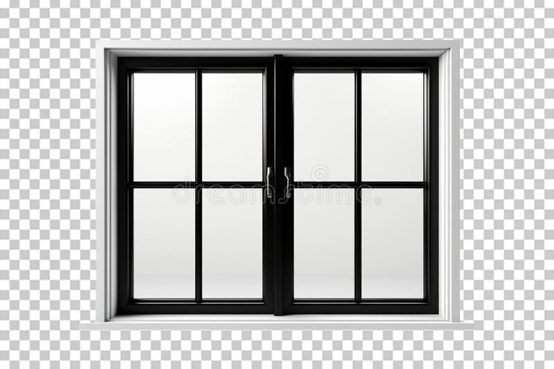 Vinyl Window on Transparent Background Stock Photo - Illustration of ...